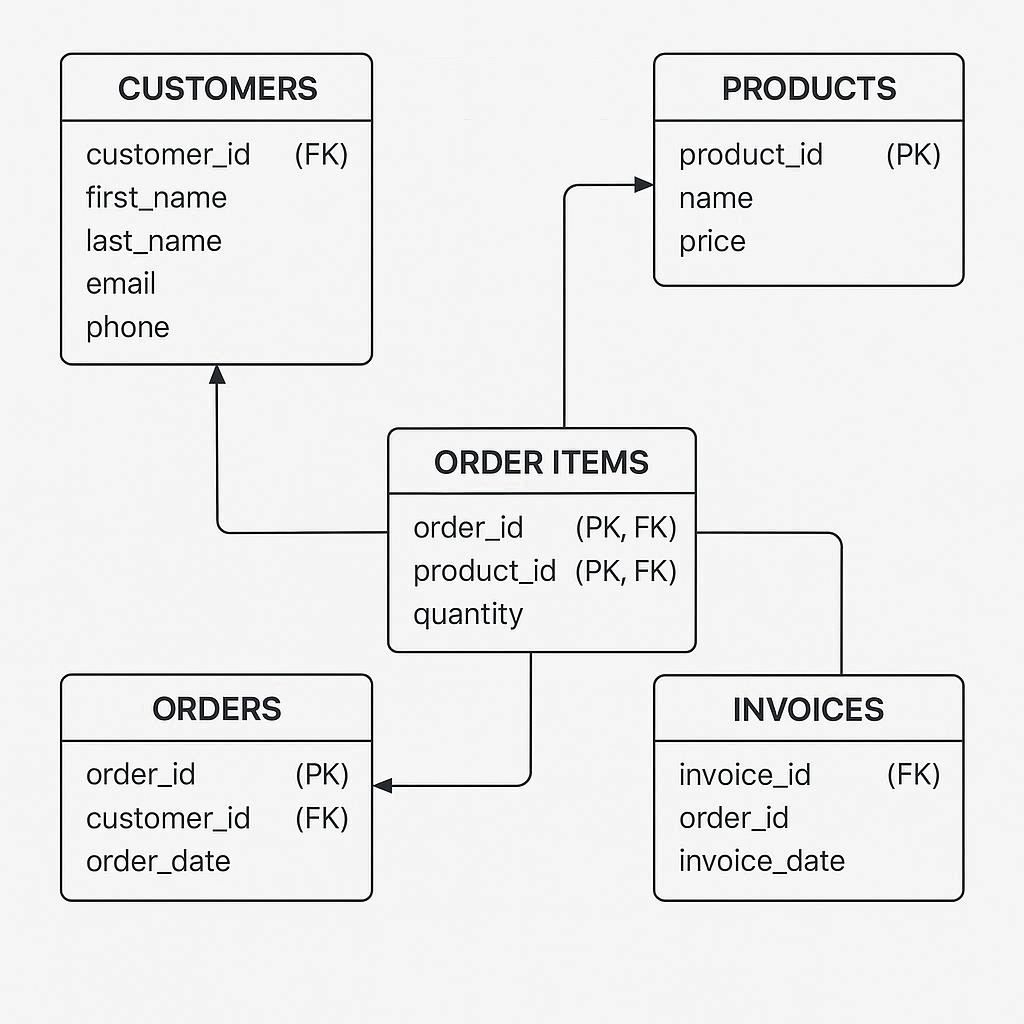 ایجاد سیستم ثبت سفارش و فاکتور با SQL: راهنمای جامع برای طراحی ...